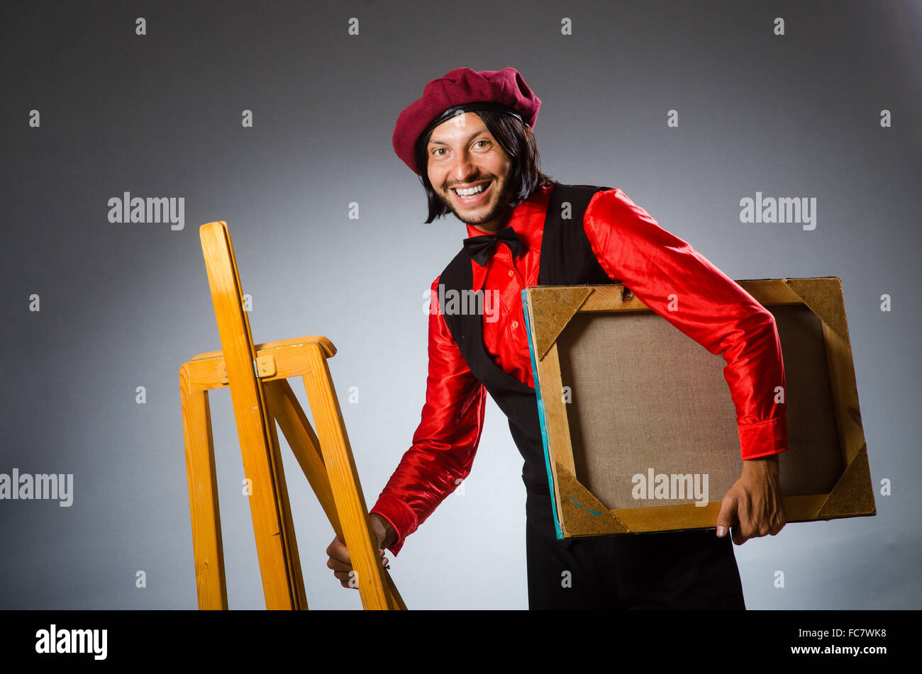 Man artist in art concept Stock Photo - Alamy