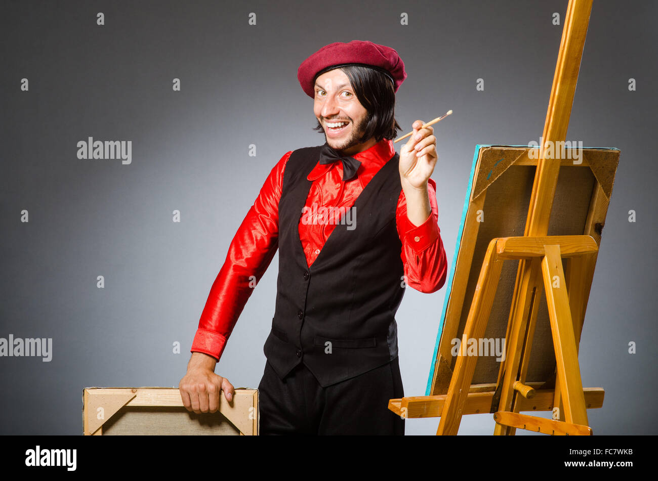 Man artist in art concept Stock Photo - Alamy
