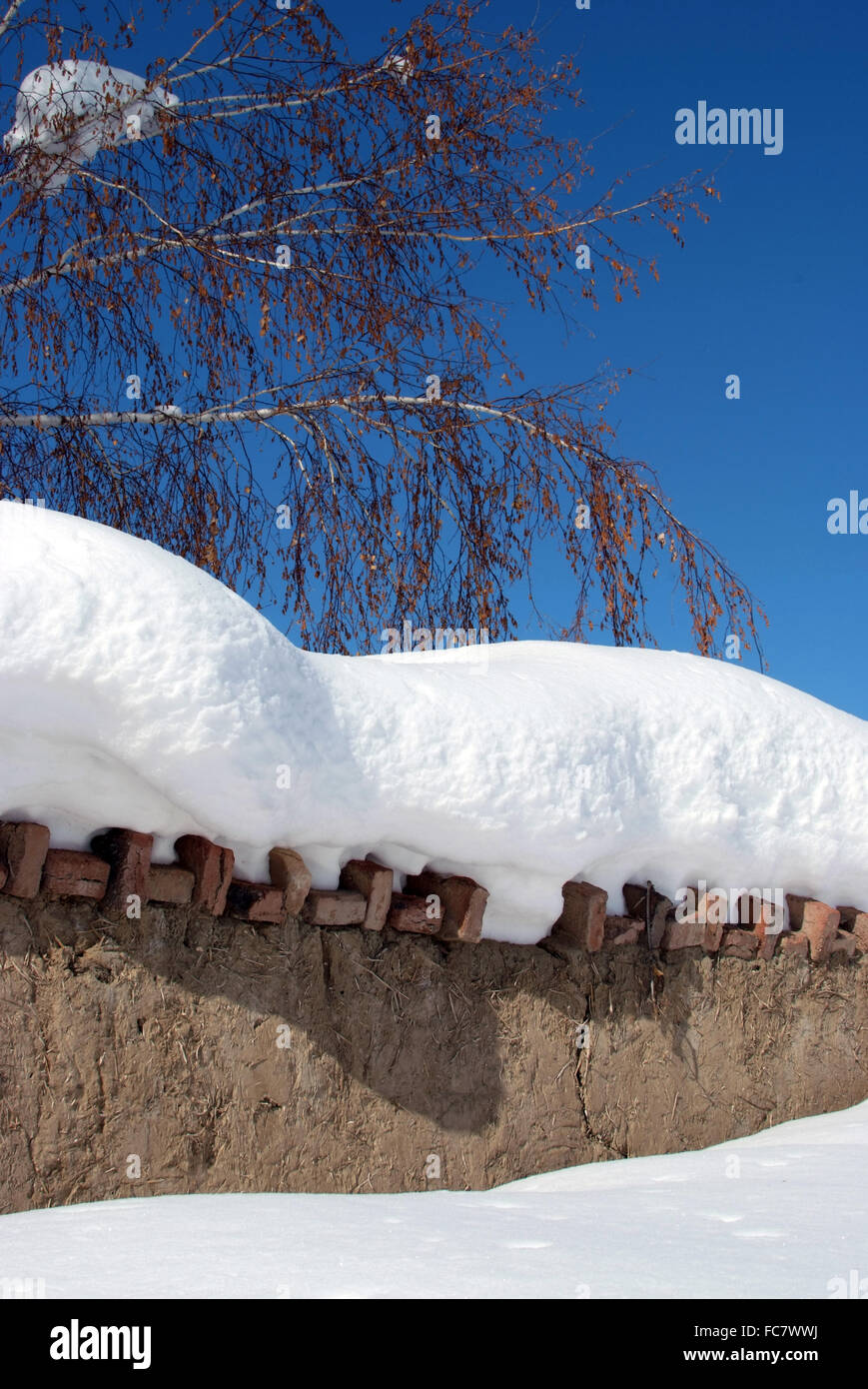Xinjiang Aletai snow scenery Stock Photo - Alamy