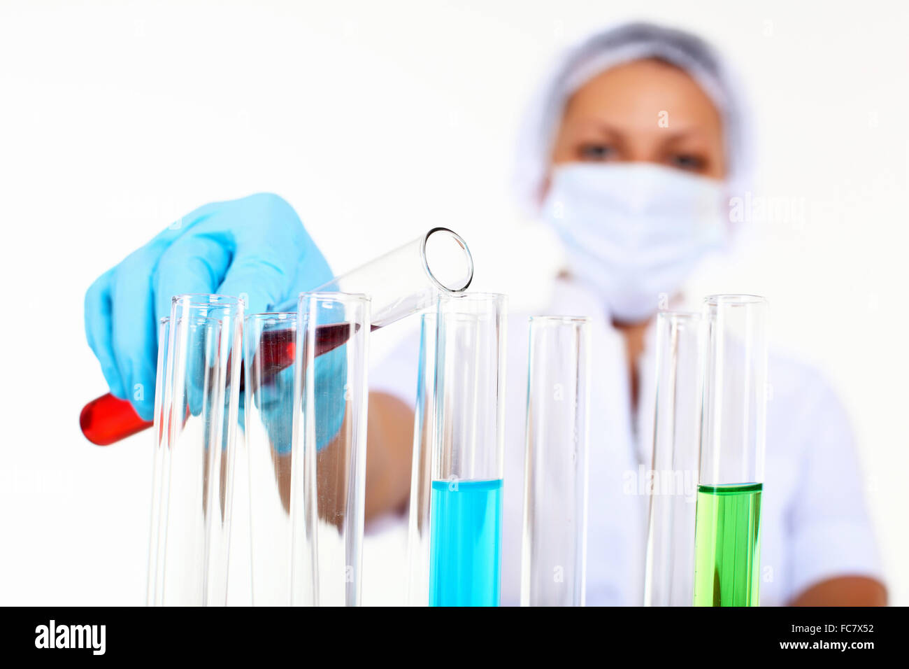 Young female scientist in a chemistry laboratory Stock Photo - Alamy