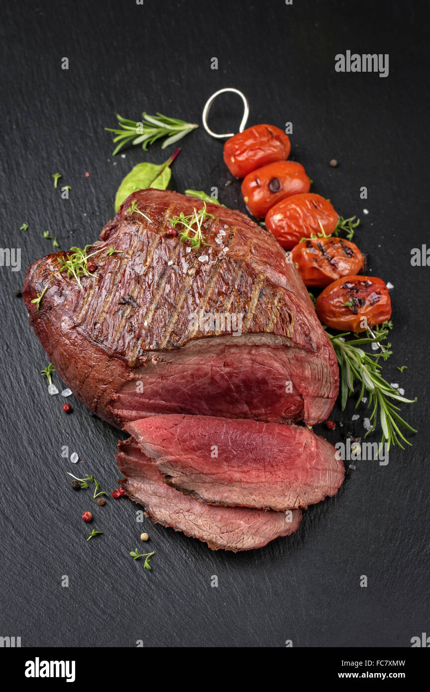 Barbecue Haunch of Venison Stock Photo - Alamy