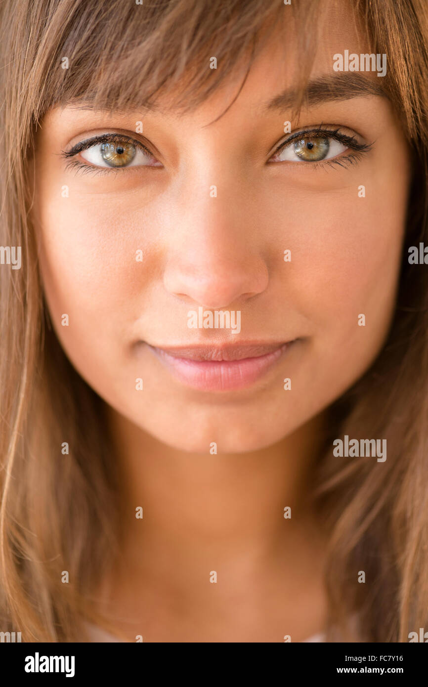 Mixed race woman smiling hi-res stock photography and images - Alamy