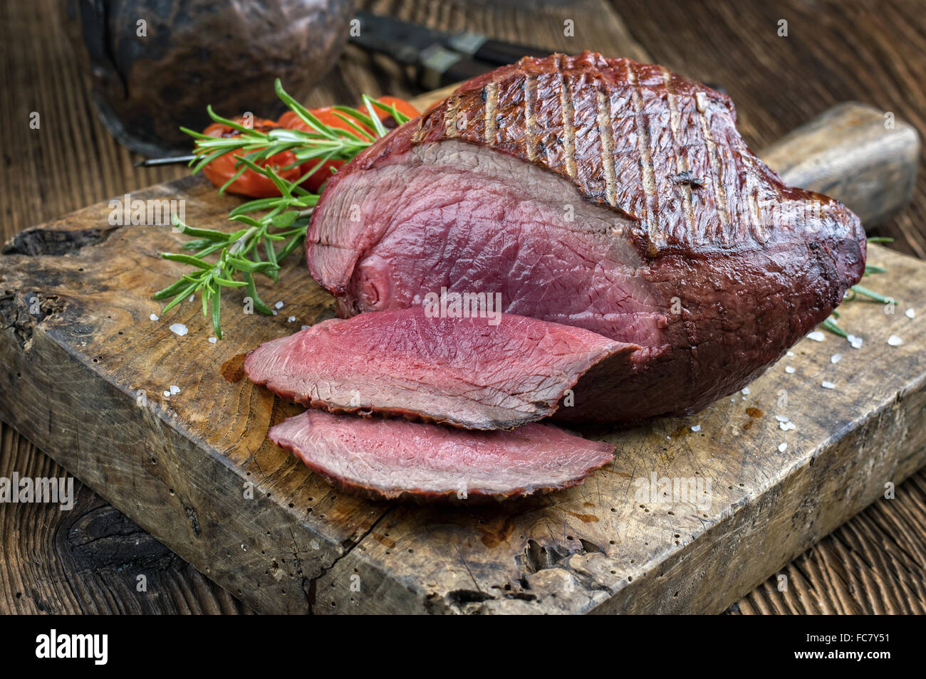 Barbecue Haunch of Venison Stock Photo - Alamy