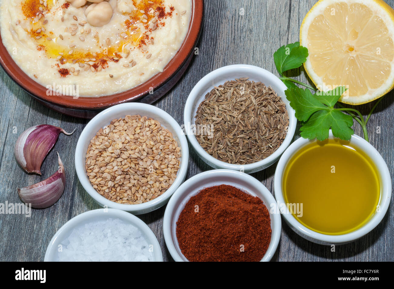 Hummus plate hi-res stock photography and images - Alamy
