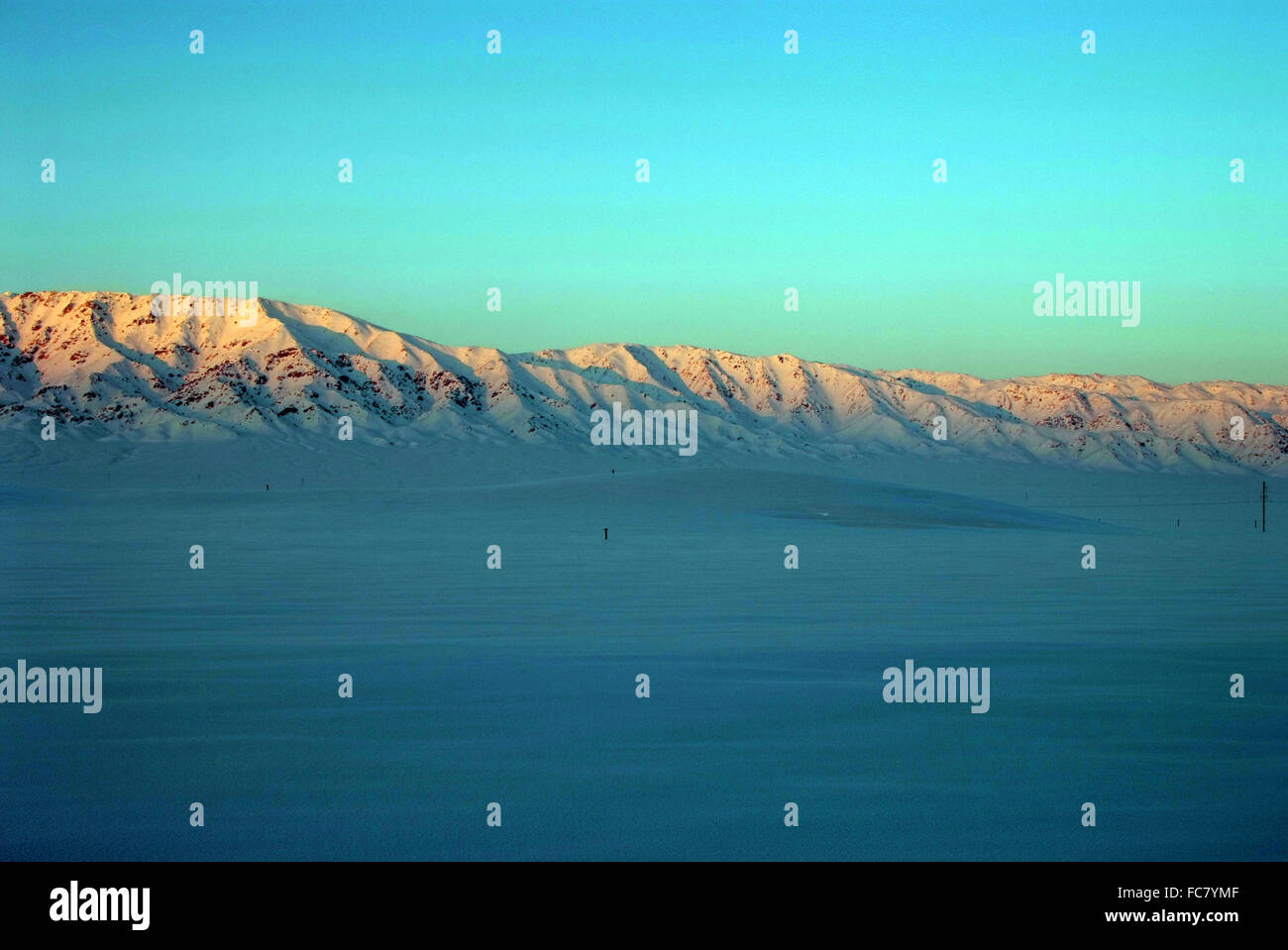 Xinjiang Aletai snow scenery Stock Photo - Alamy