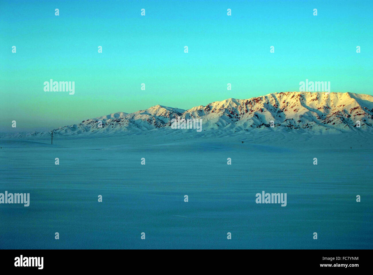 Xinjiang Aletai snow scenery Stock Photo - Alamy