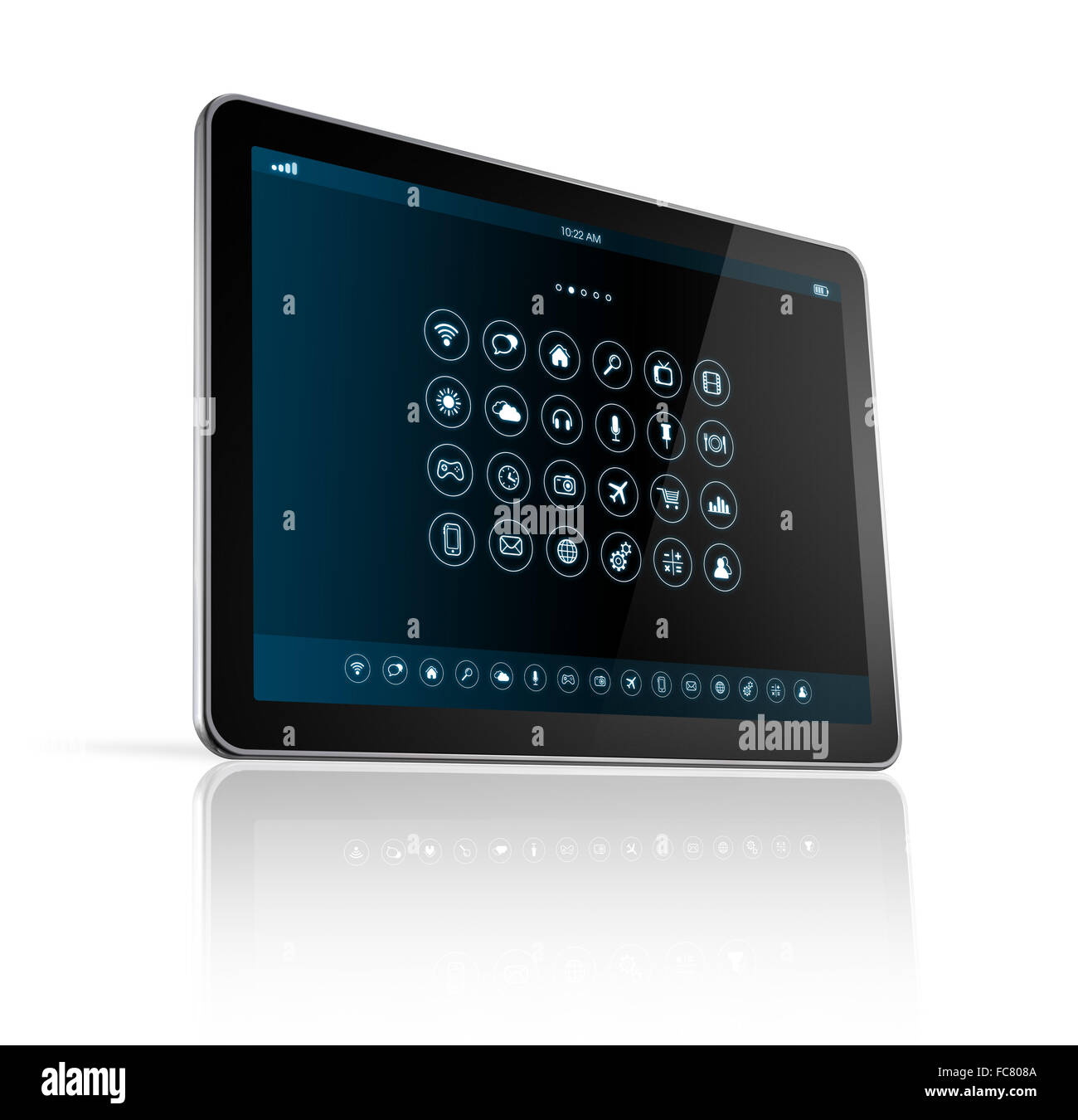 digital tablet pc with apps icons interface Stock Photo - Alamy