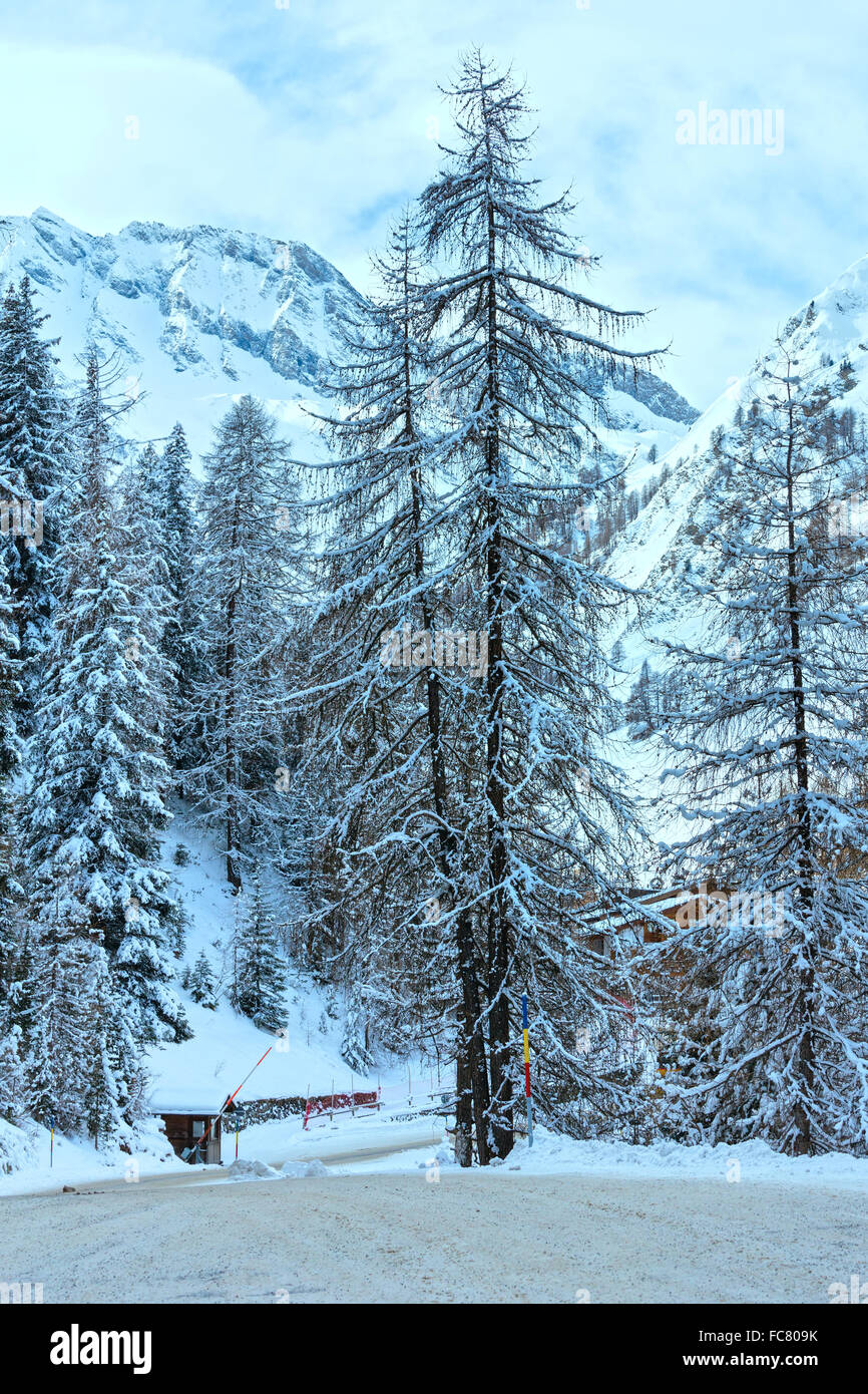 Samnaun Alps winter view (Swiss Stock Photo - Alamy