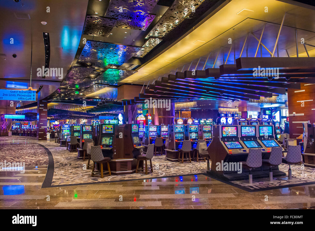 The interior of Aria Resort and Casino in Las Vegas Stock Photo - Alamy