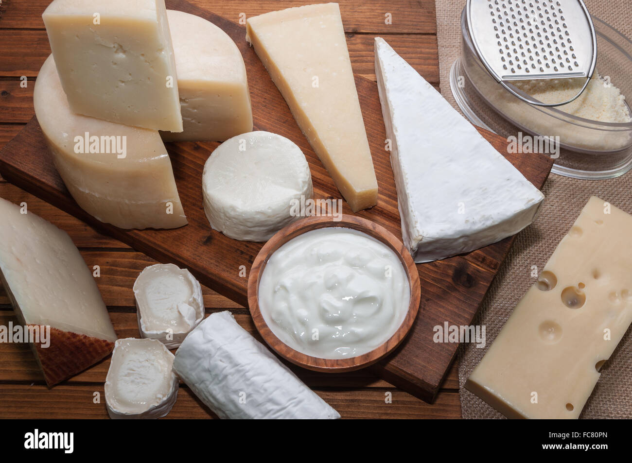 Various cheeses hi-res stock photography and images - Alamy