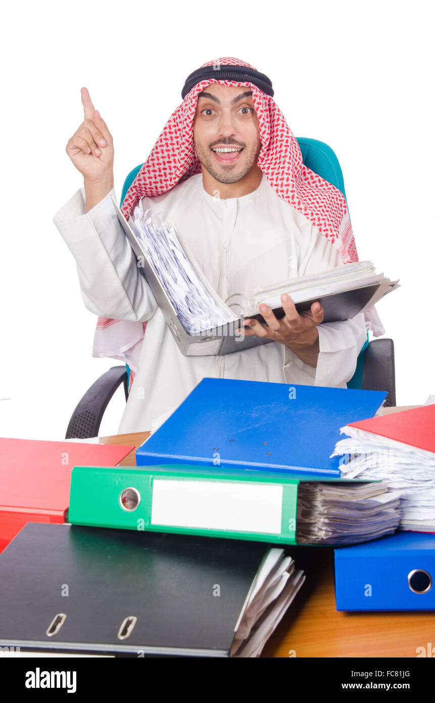 Arab man working in the office Stock Photo - Alamy