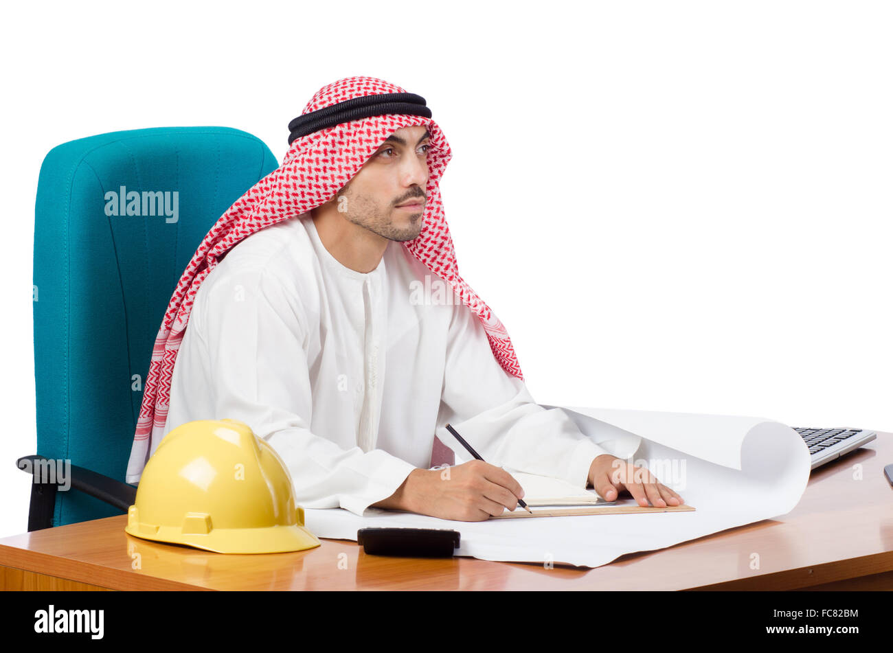 Arab man working in the office Stock Photo - Alamy