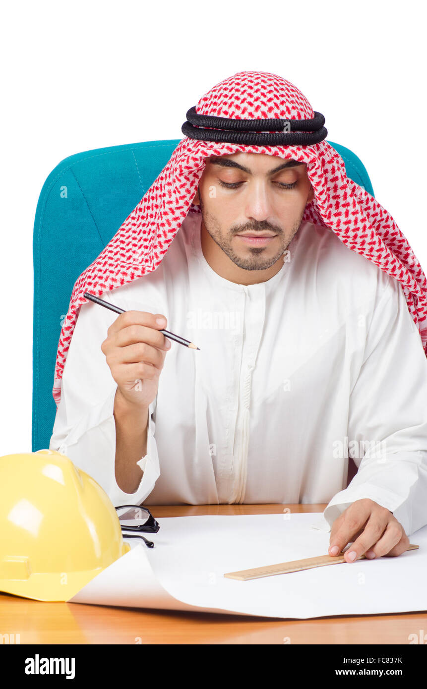 Arab man working in the office Stock Photo - Alamy