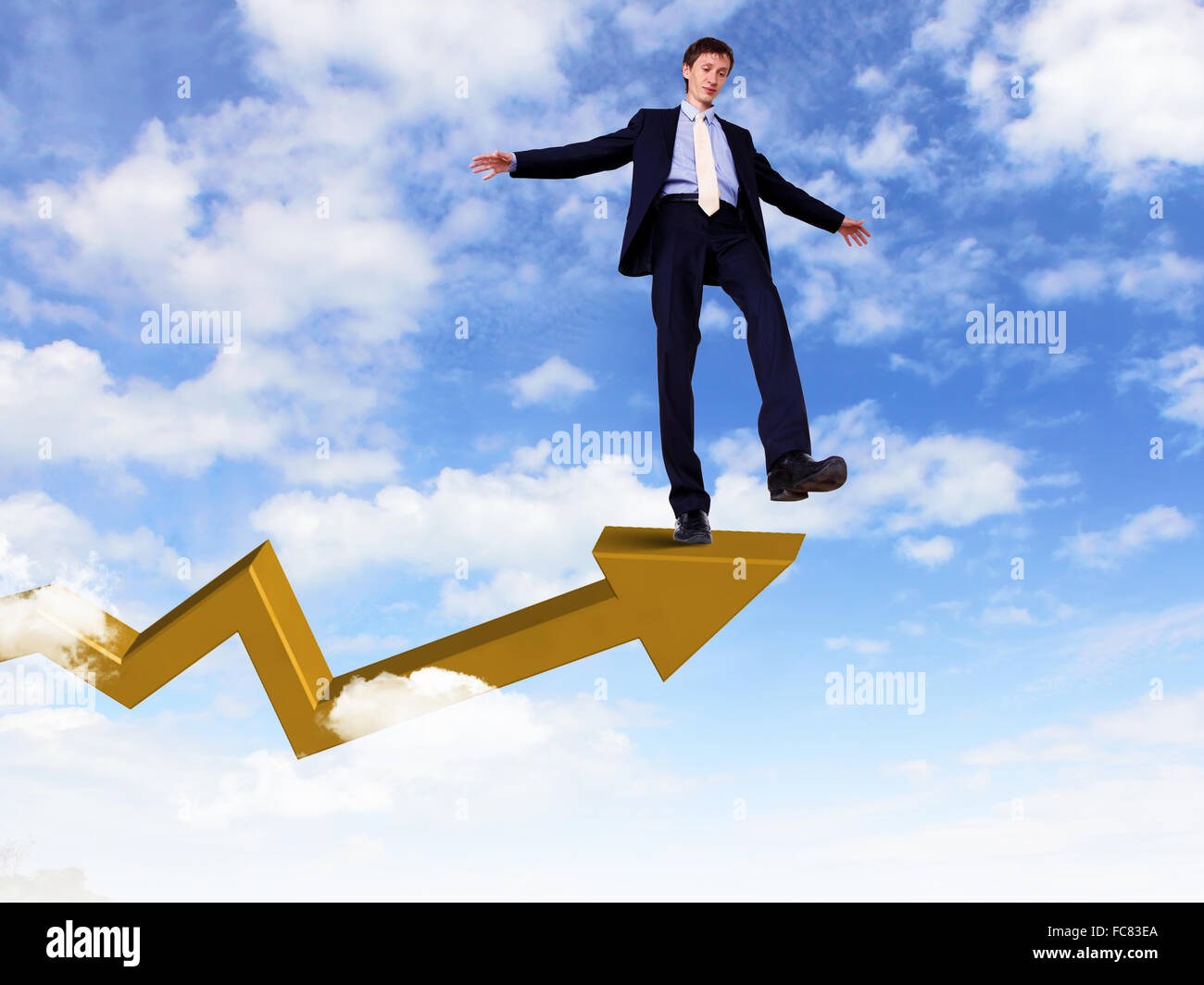Young businessman in suit ready to take risky steps Stock Photo - Alamy