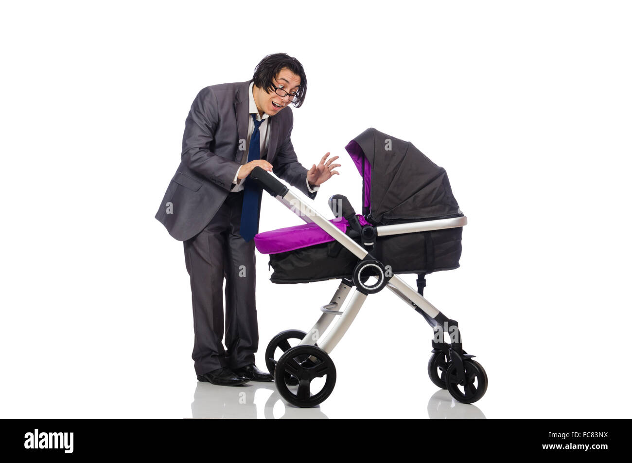 Funny dad baby pram on hi-res stock photography and images - Alamy