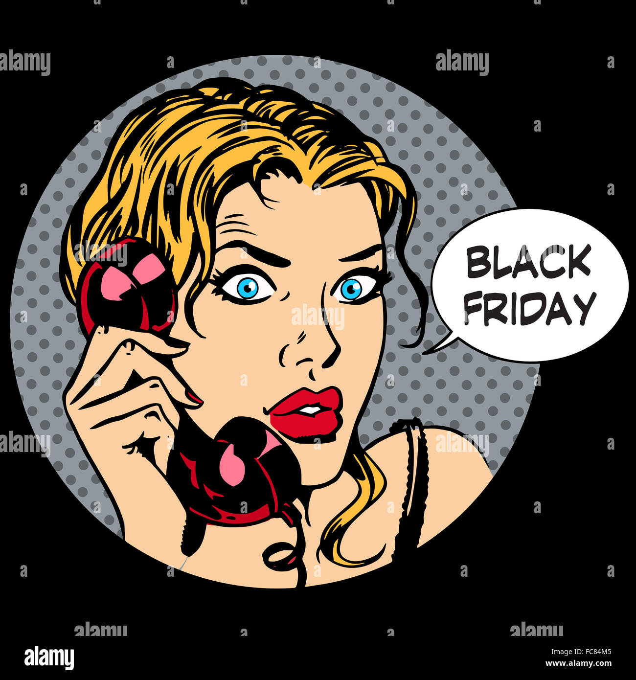 Pop art black friday hi-res stock photography and images - Alamy