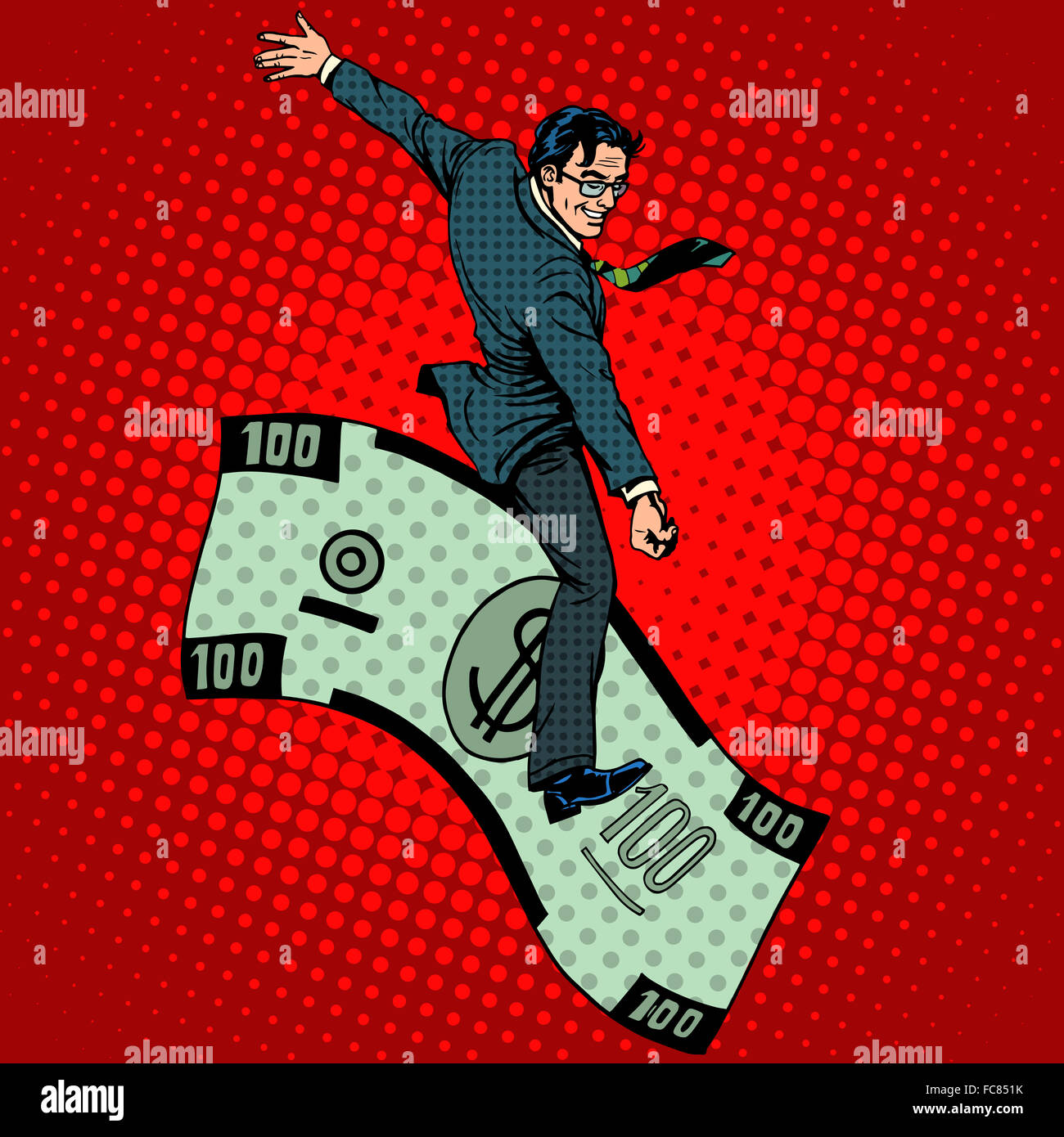 Financial Rodeo businessman riding a dollar Stock Photo - Alamy