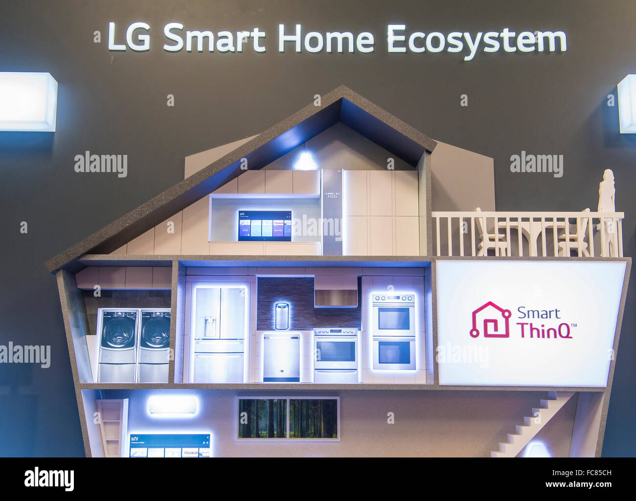 Smart Home Ecosystem at the LG booth at the CES show held in Las Vegas Stock Photo - Alamy
