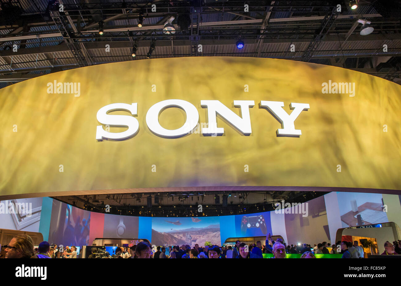 The Sony booth at the CES show in Las Vegas Stock Photo - Alamy