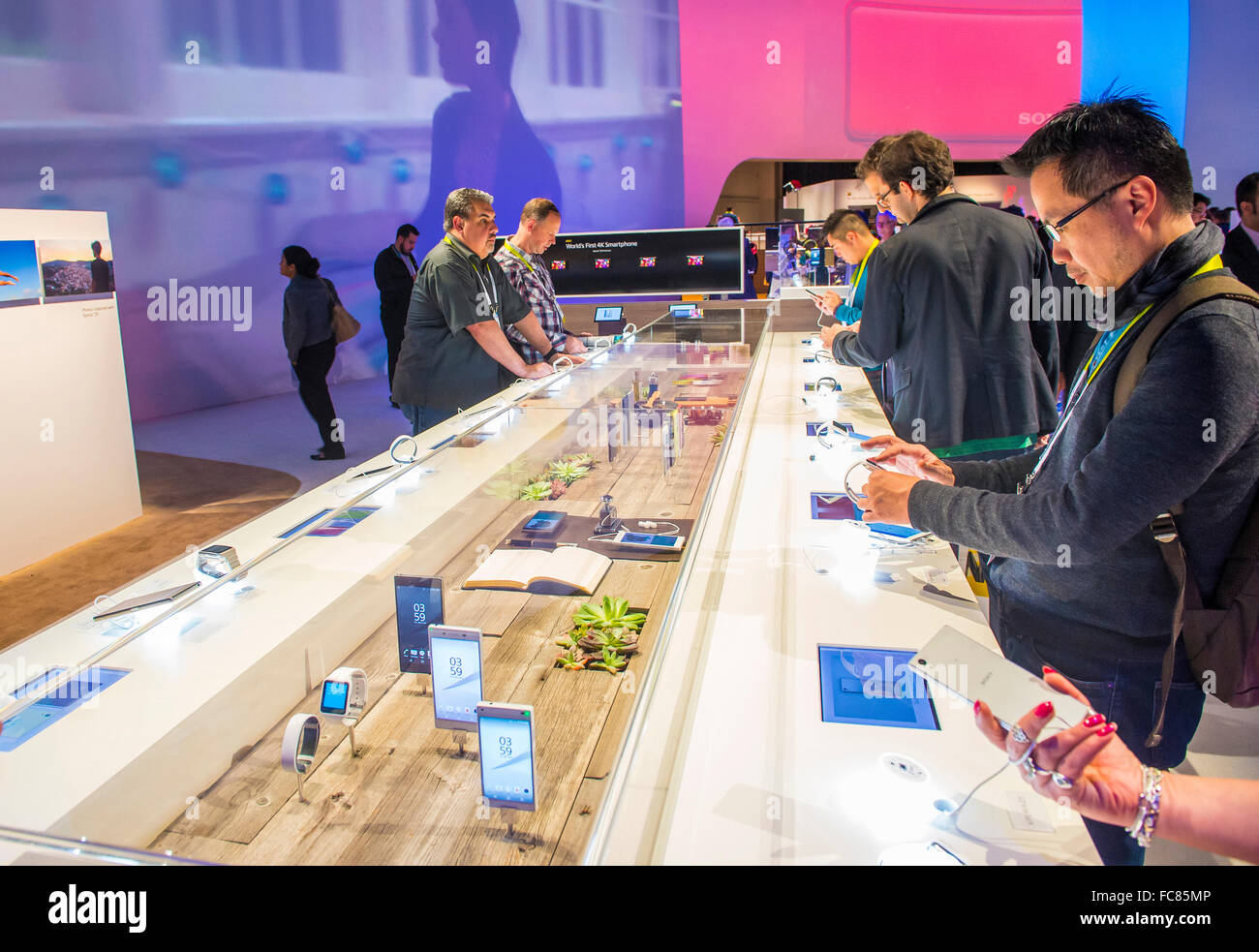The Sony booth at the CES show in Las Vegas Stock Photo - Alamy