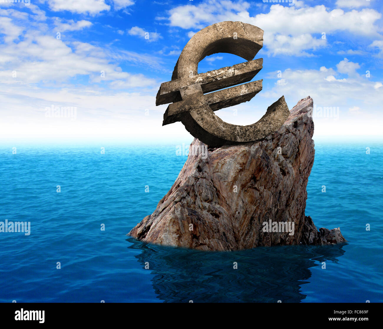 Collage on business and money theme with currency symbol Stock Photo ...