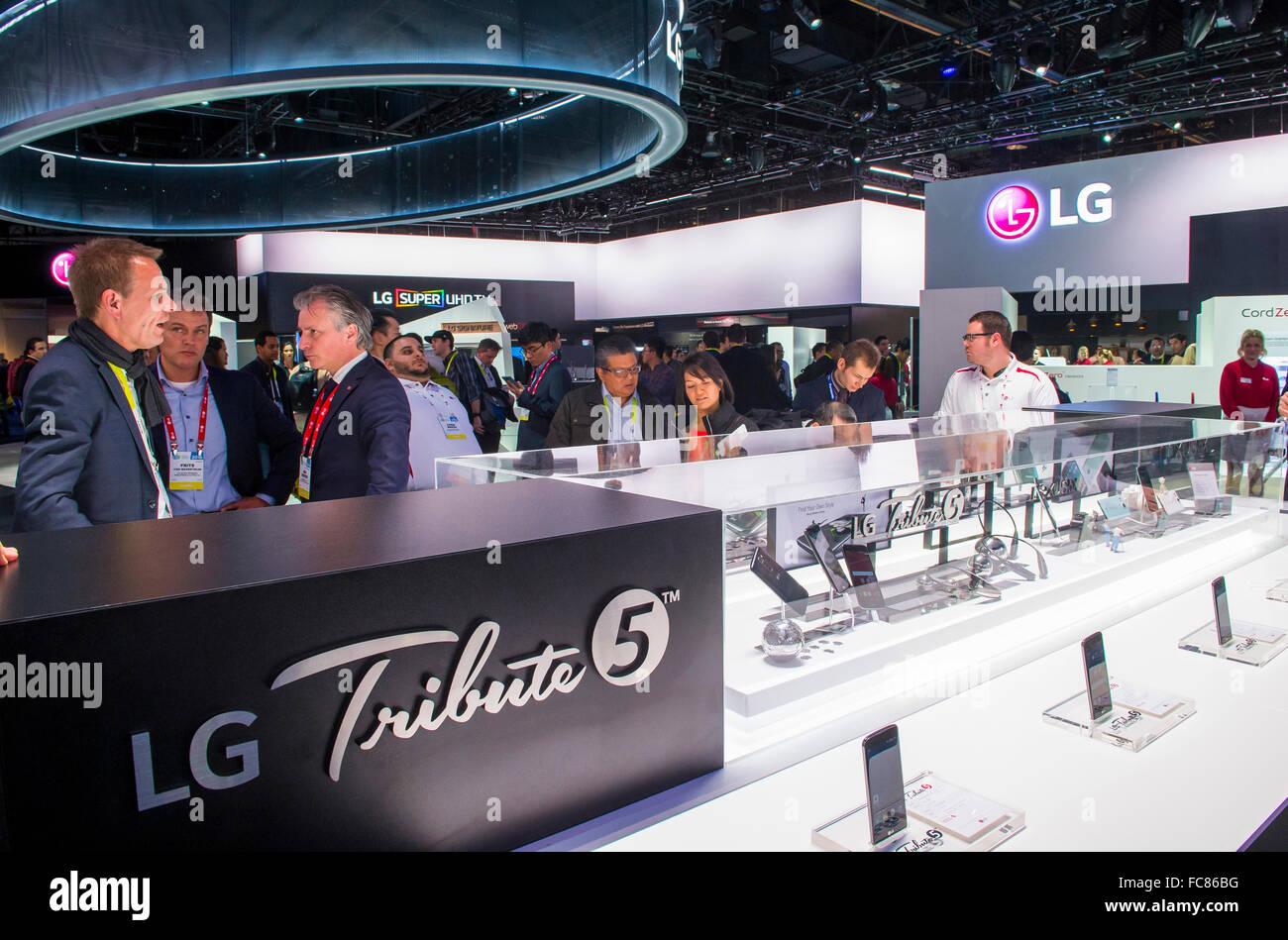 The LG booth at the CES show in Las Vegas , Nevada Stock Photo - Alamy