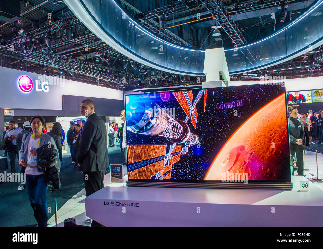 The LG booth at the CES show in Las Vegas , Nevada Stock Photo - Alamy