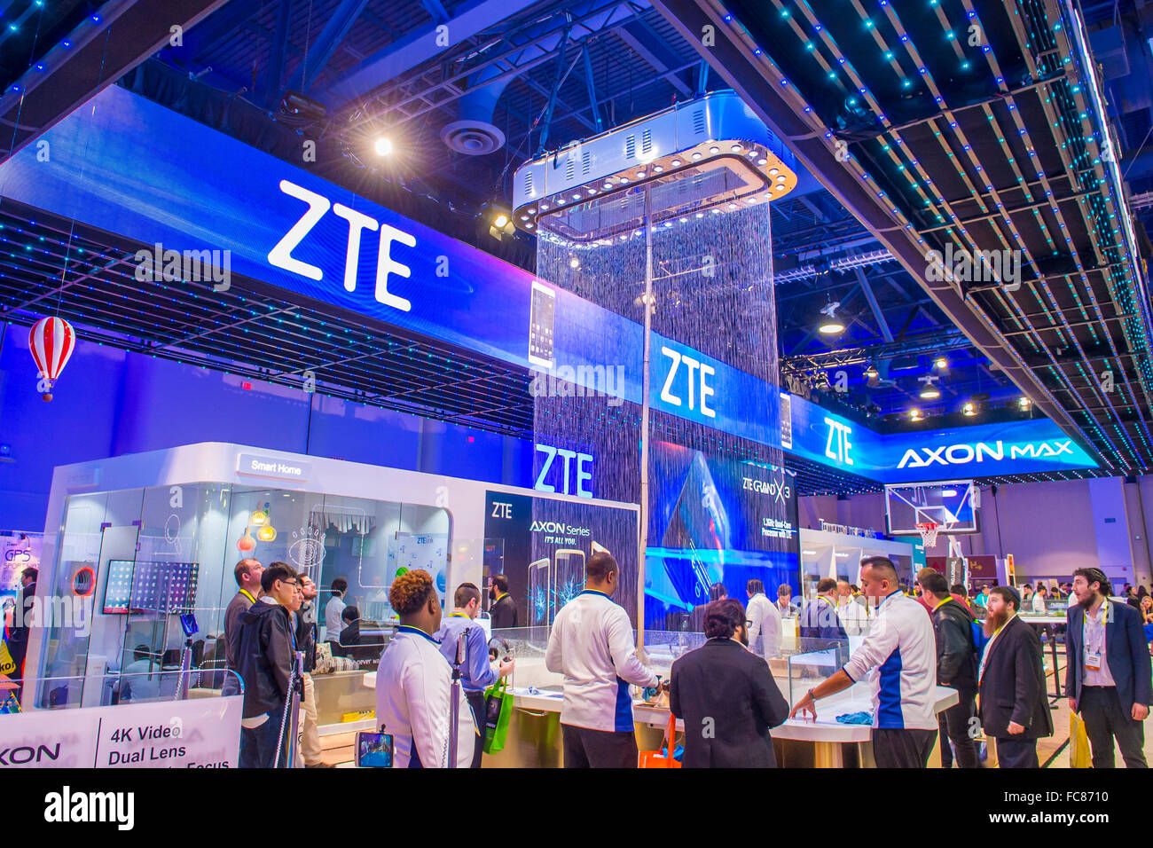 The ZTE booth at the CES show held in Las Vegas Stock Photo - Alamy