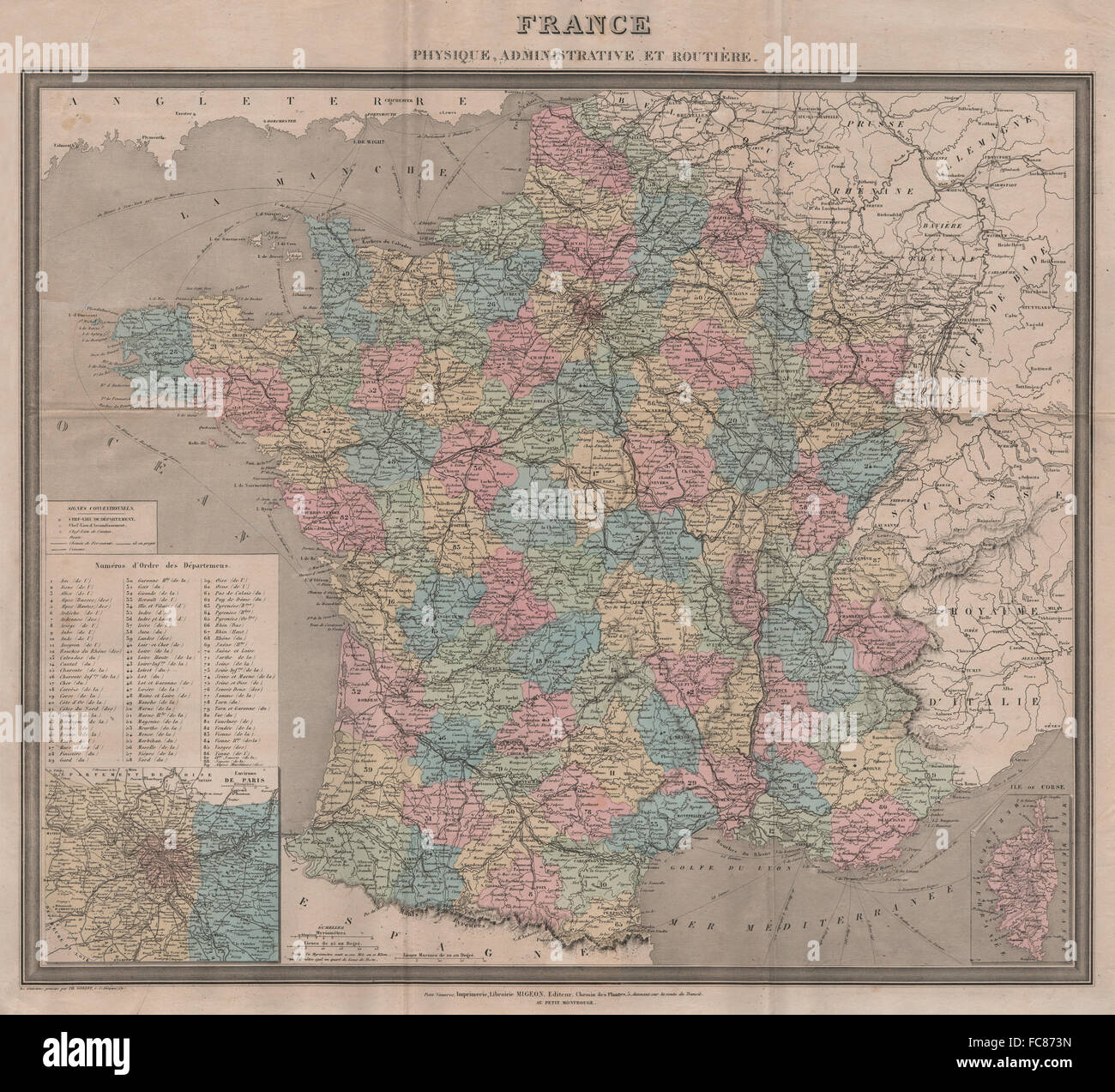 France administrative map hi-res stock photography and images - Alamy