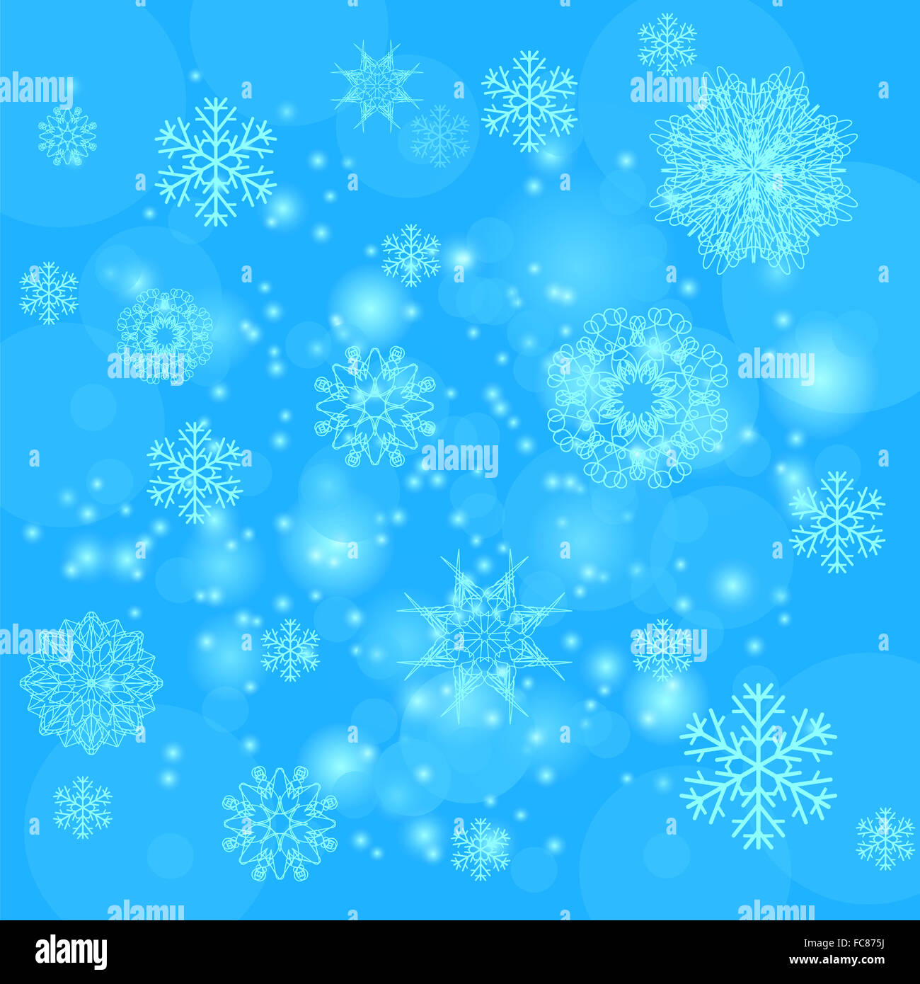 Blue Snowflakes Background Stock Photo - Alamy