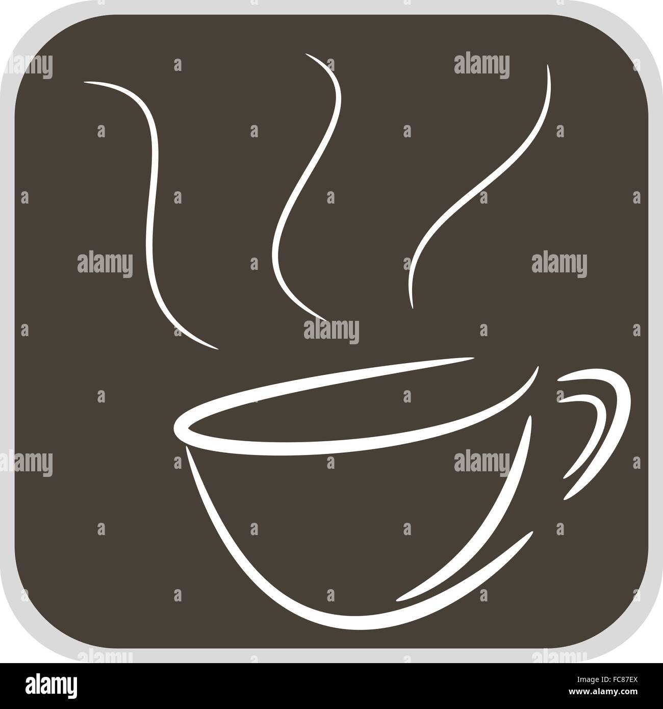 Coffee draw line in the brown background illustration Stock Vector ...
