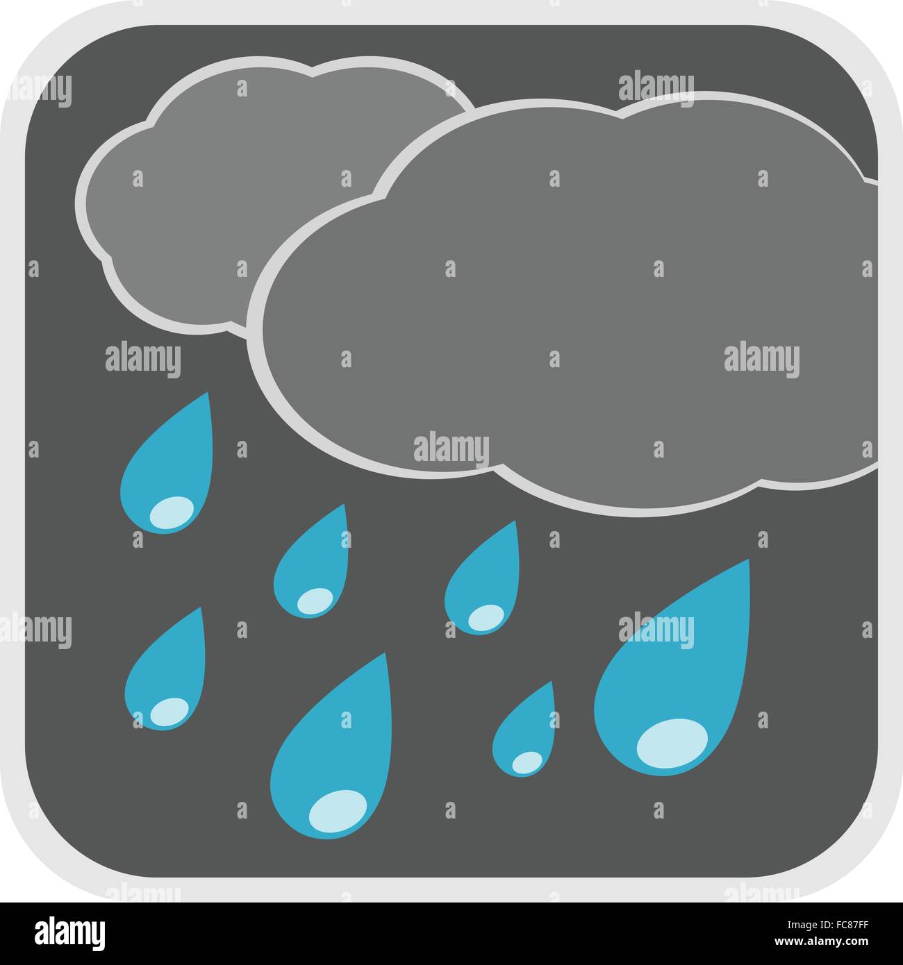 Rain symbol sign in the weather nature illustration Stock Vector Image ...