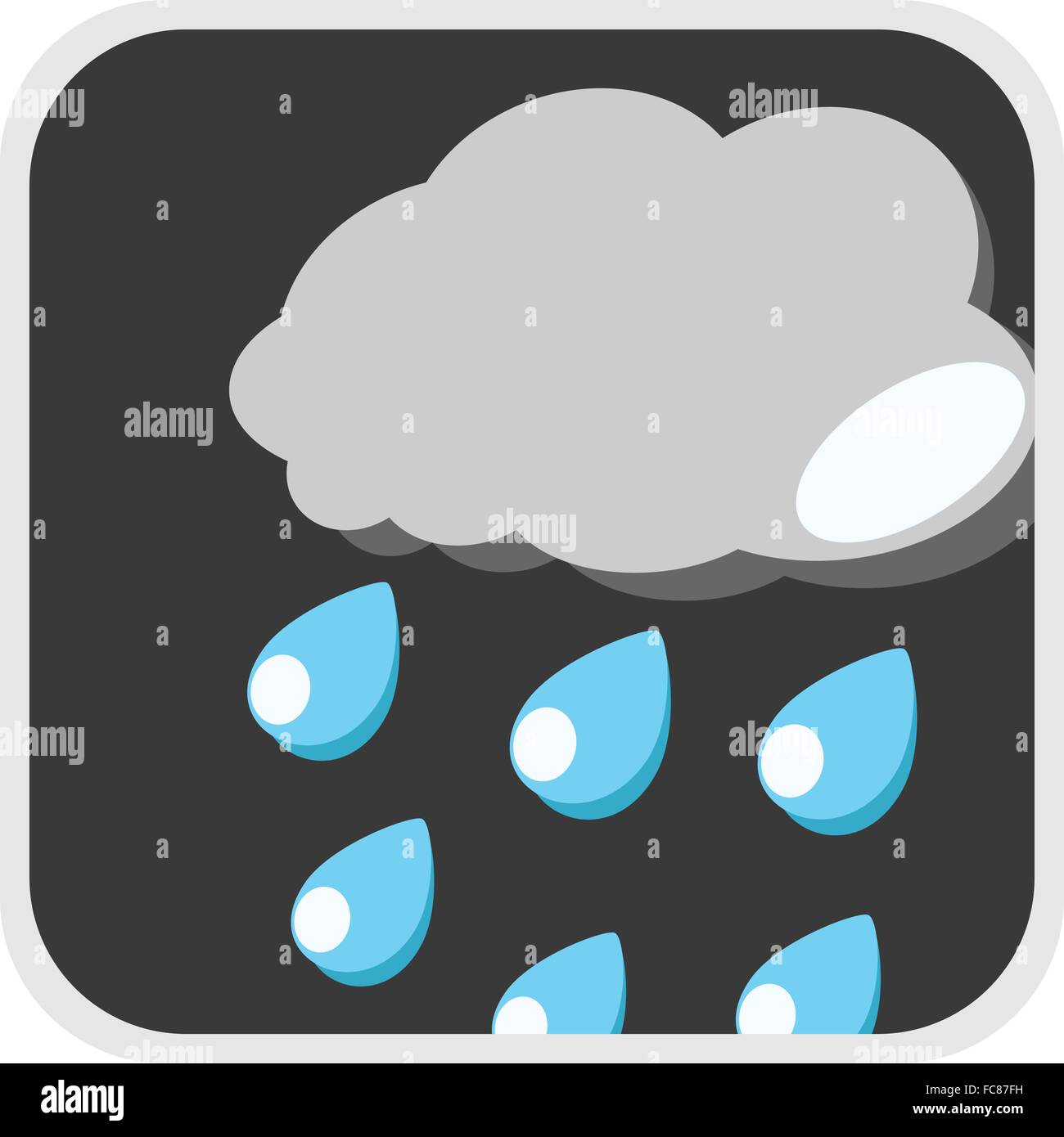 Rain symbol sign in the weather nature illustration Stock Vector Image ...