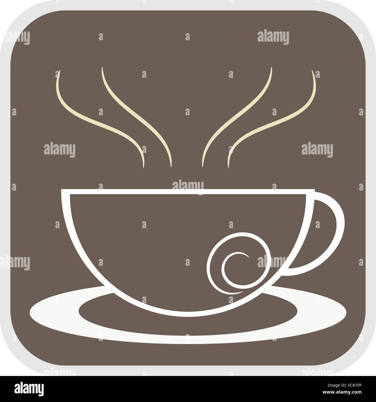 Coffee symbol sign in the brown background illustration Stock Vector ...