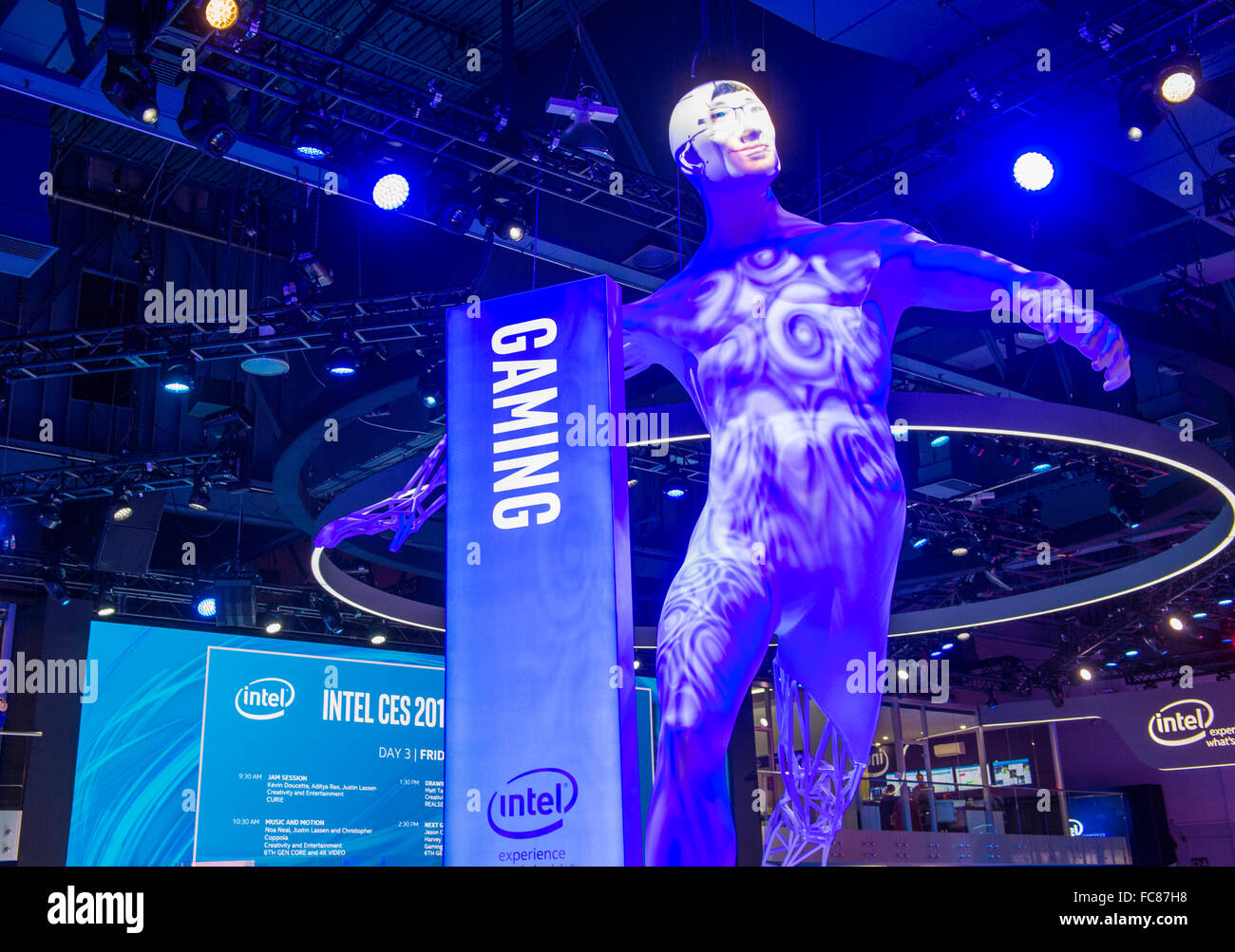 The Intel booth at the CES show held in Las Vegas Stock Photo - Alamy