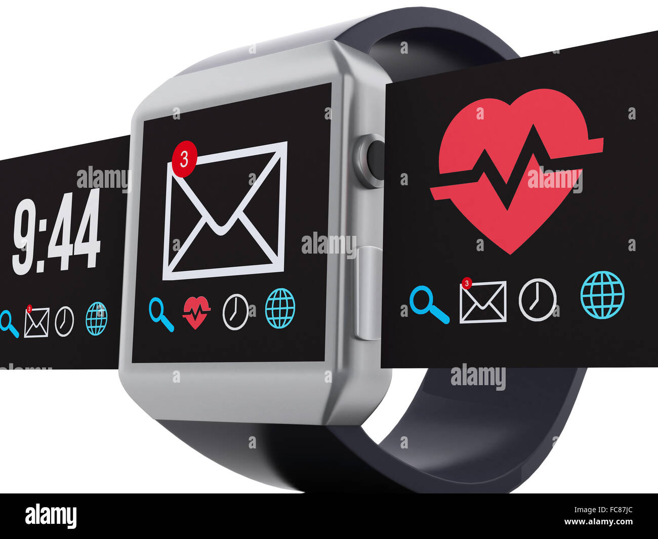 3d smart watch. Technology concept Stock Photo - Alamy