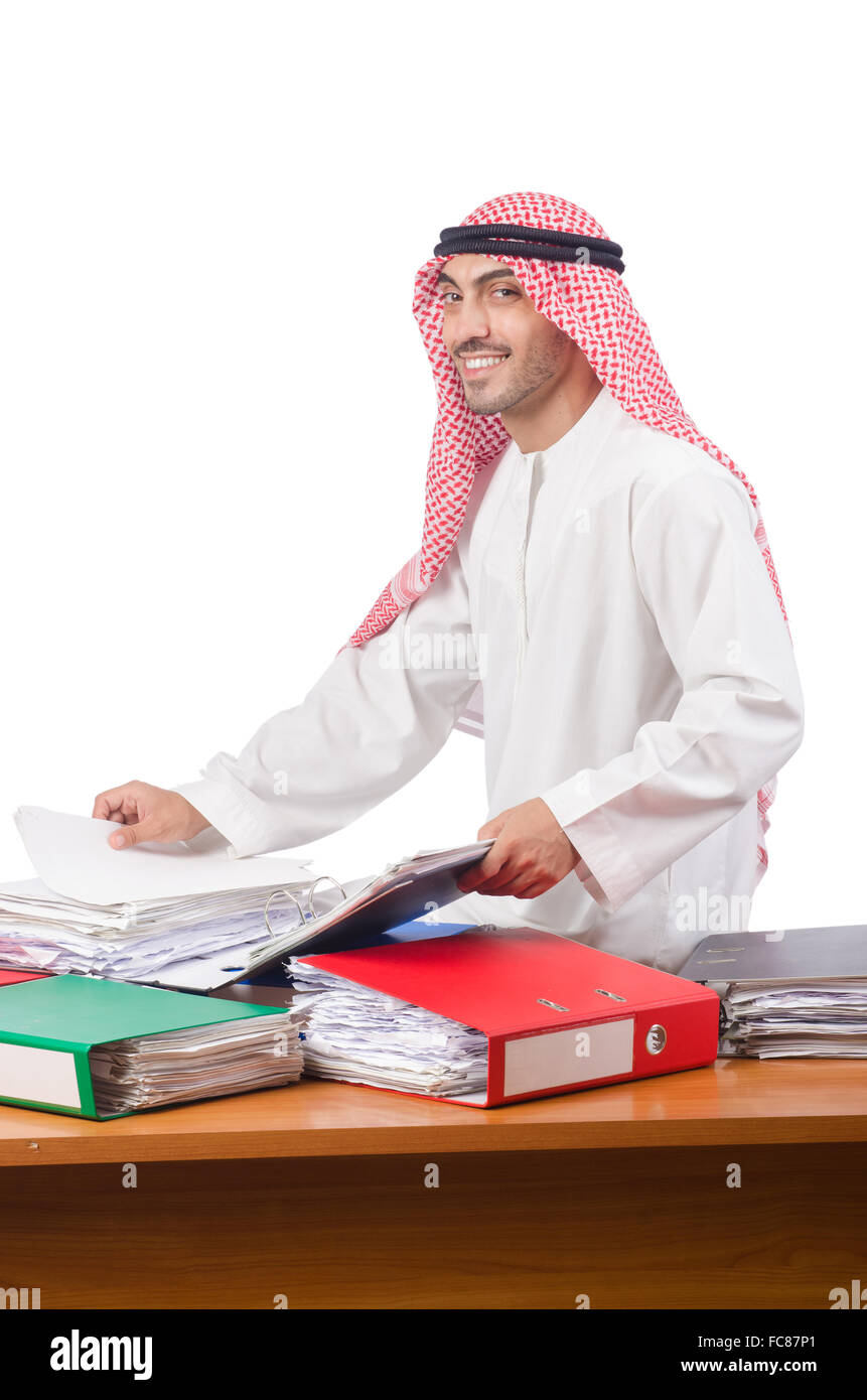 Arab man working in the office Stock Photo - Alamy