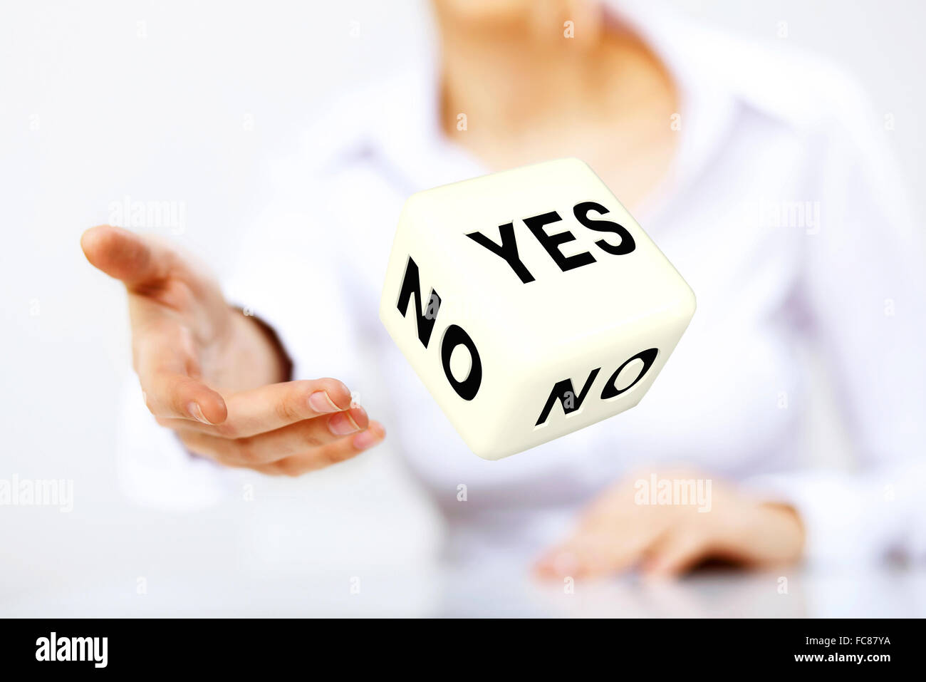 Image of a flying dice as symbol of risk and luck Stock Photo - Alamy