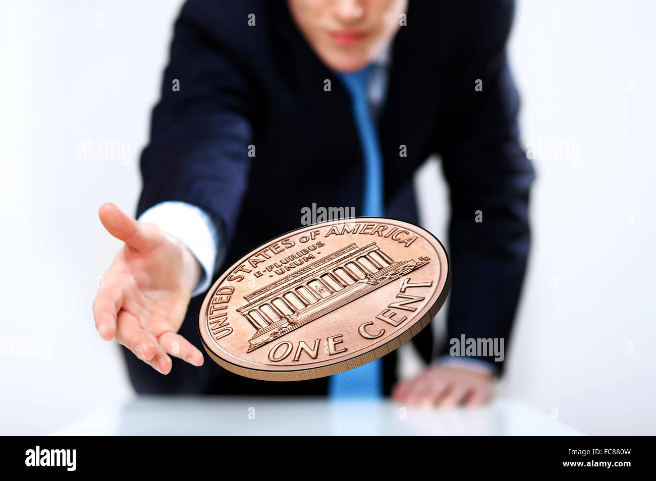 Person throwing a coin as symbol of risk and luck Stock Photo - Alamy