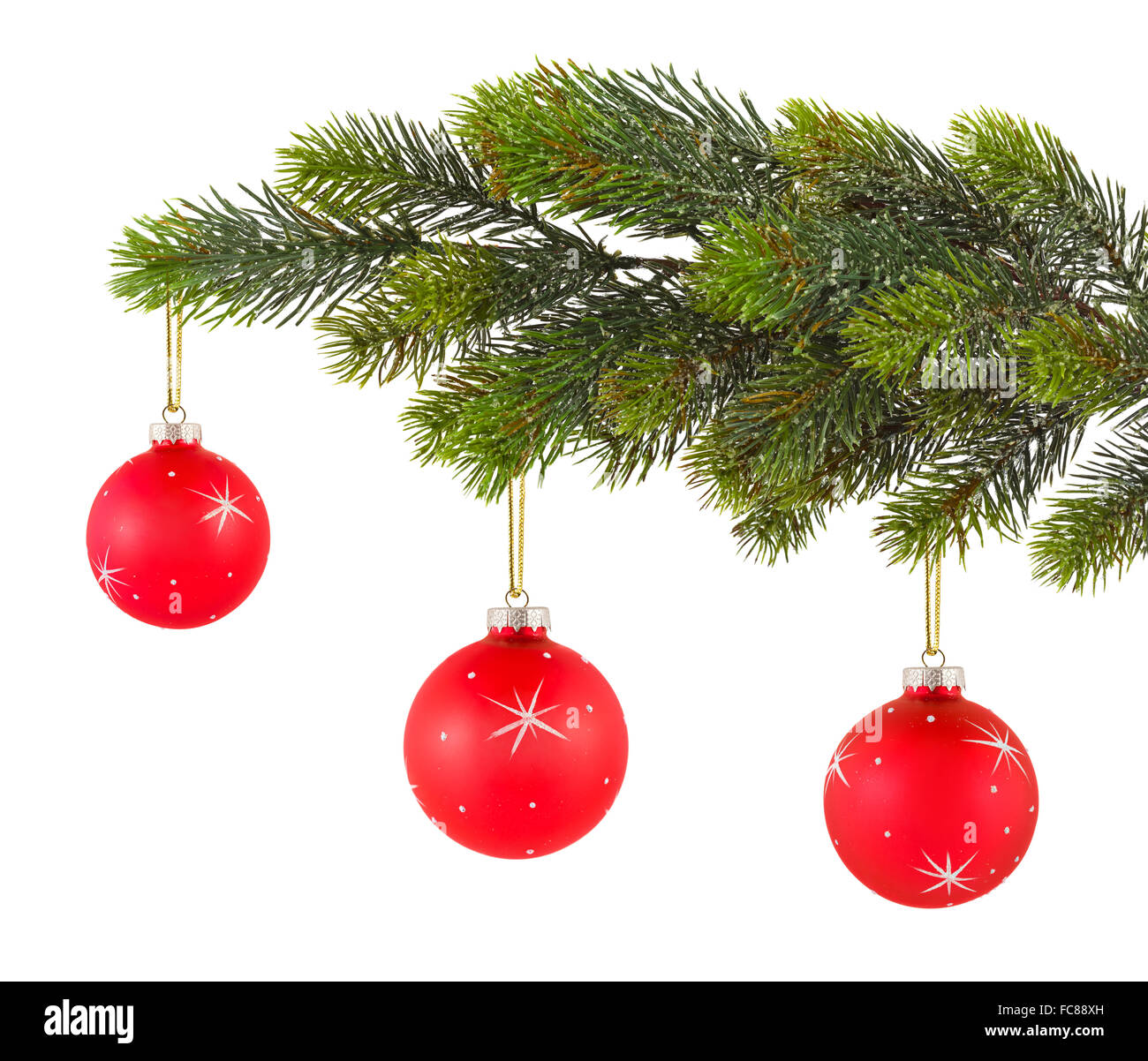 Christmas tree and balls Stock Photo - Alamy