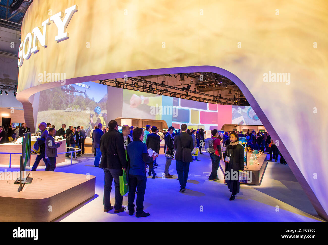 The Sony booth at the CES show in Las Vegas Stock Photo - Alamy