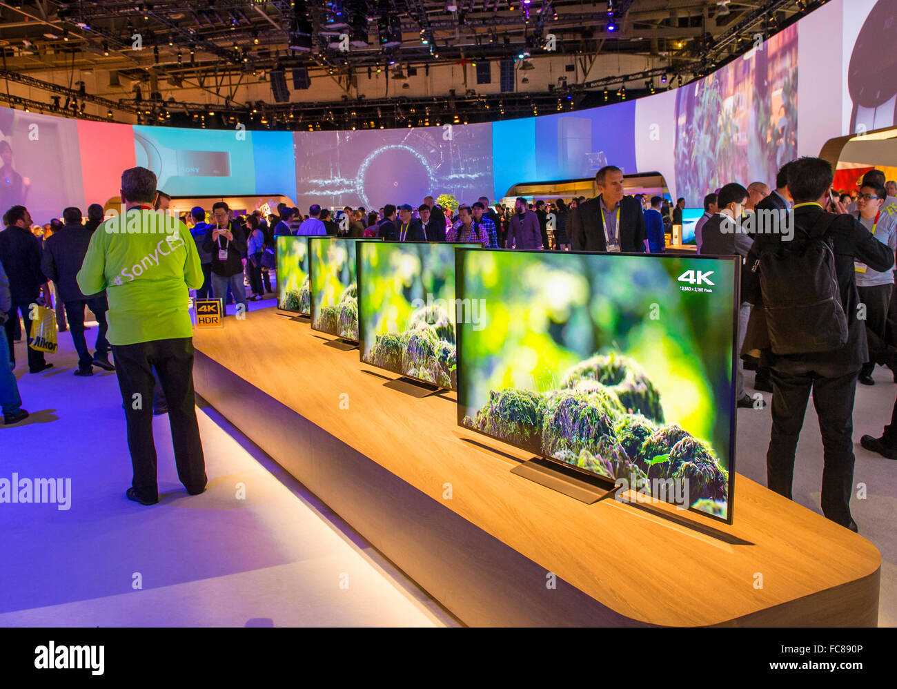 The Sony booth at the CES show in Las Vegas Stock Photo - Alamy