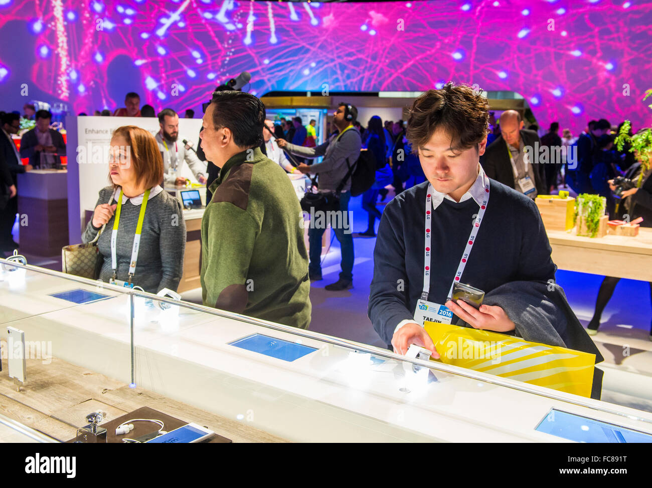 The Sony booth at the CES show in Las Vegas Stock Photo - Alamy