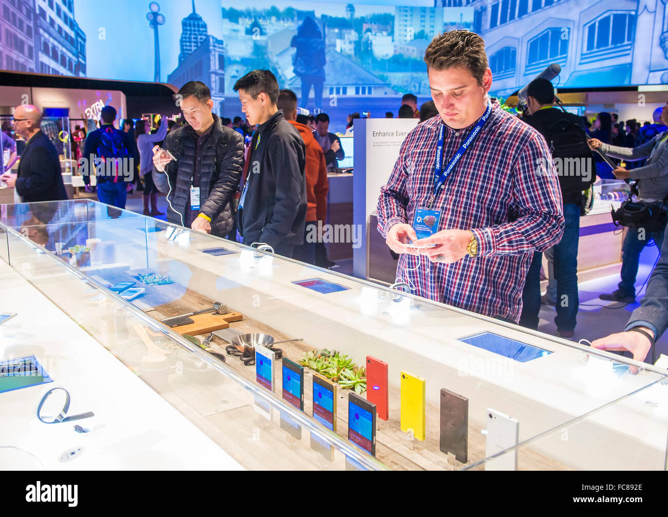 The Sony booth at the CES show in Las Vegas Stock Photo - Alamy