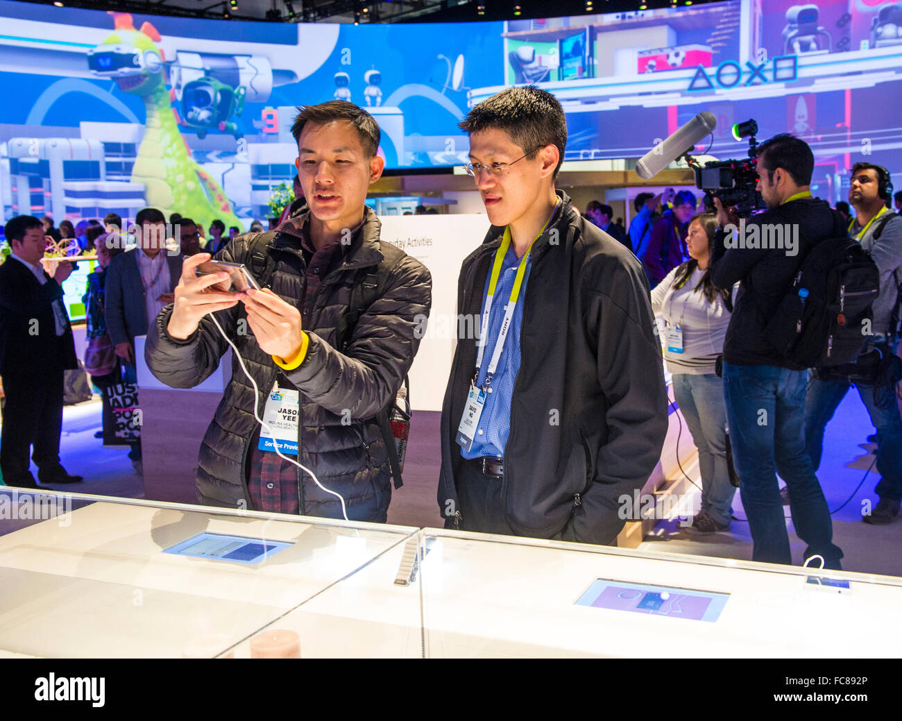 The Sony booth at the CES show in Las Vegas Stock Photo - Alamy