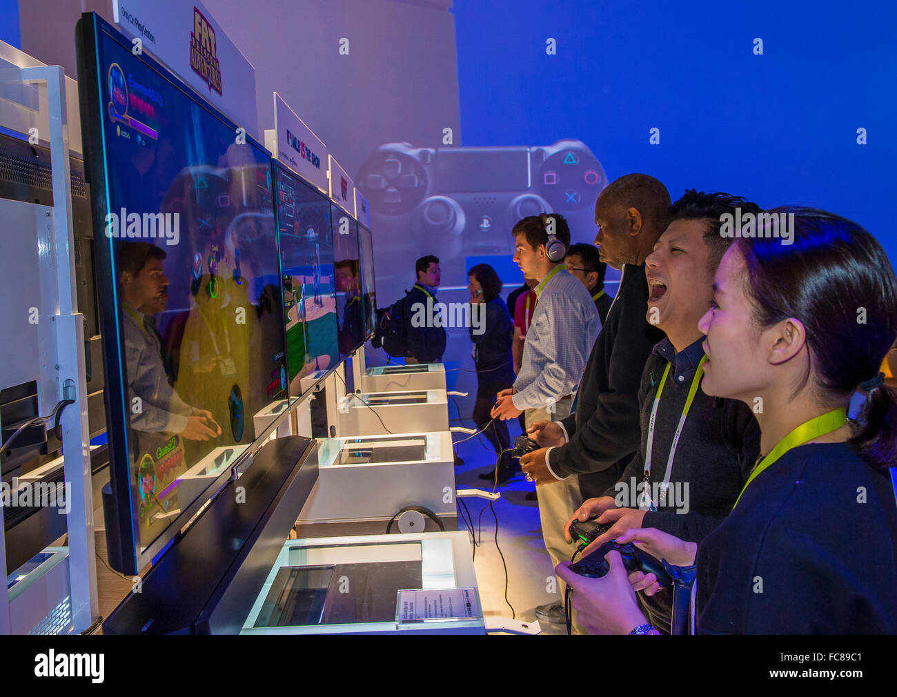 The Sony booth at the CES show in Las Vegas Stock Photo - Alamy