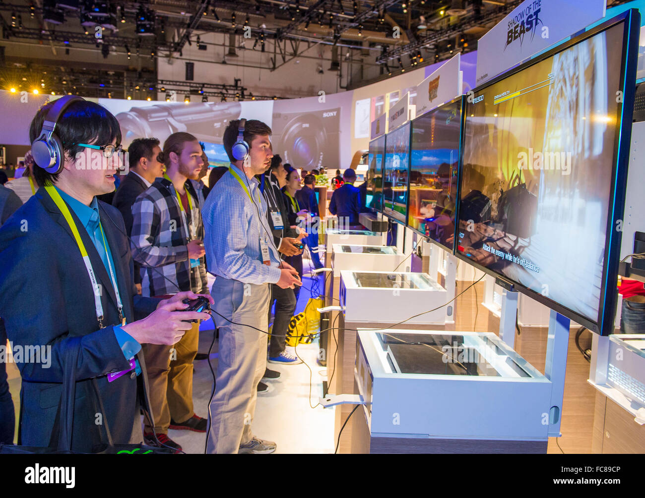 The Sony booth at the CES show in Las Vegas Stock Photo - Alamy