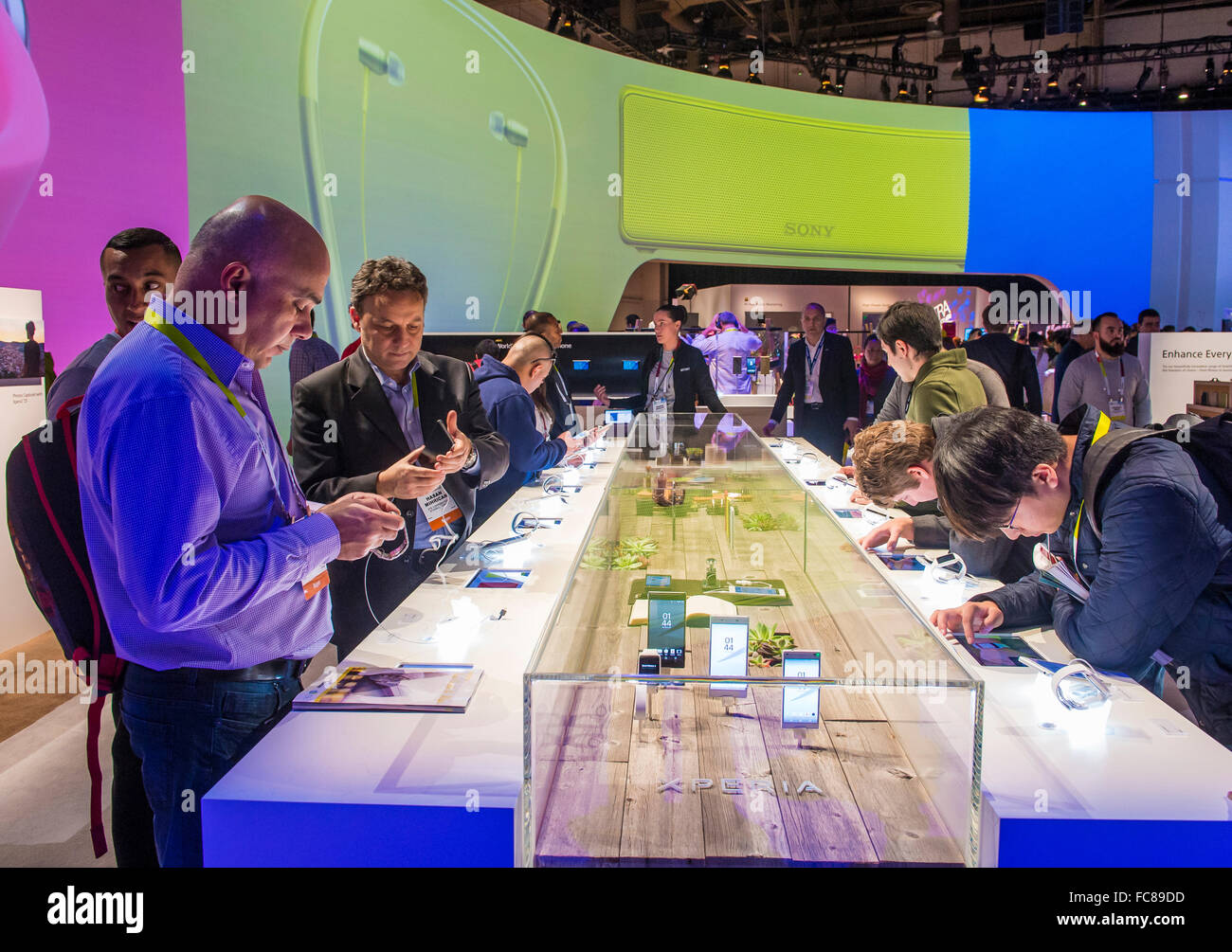 The Sony booth at the CES show in Las Vegas Stock Photo - Alamy