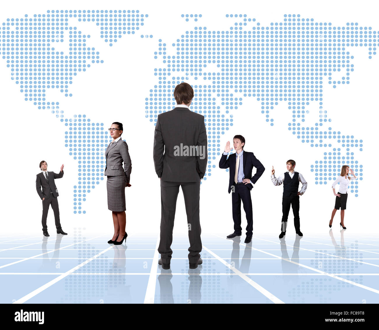 Global world map people circle hi-res stock photography and images - Alamy
