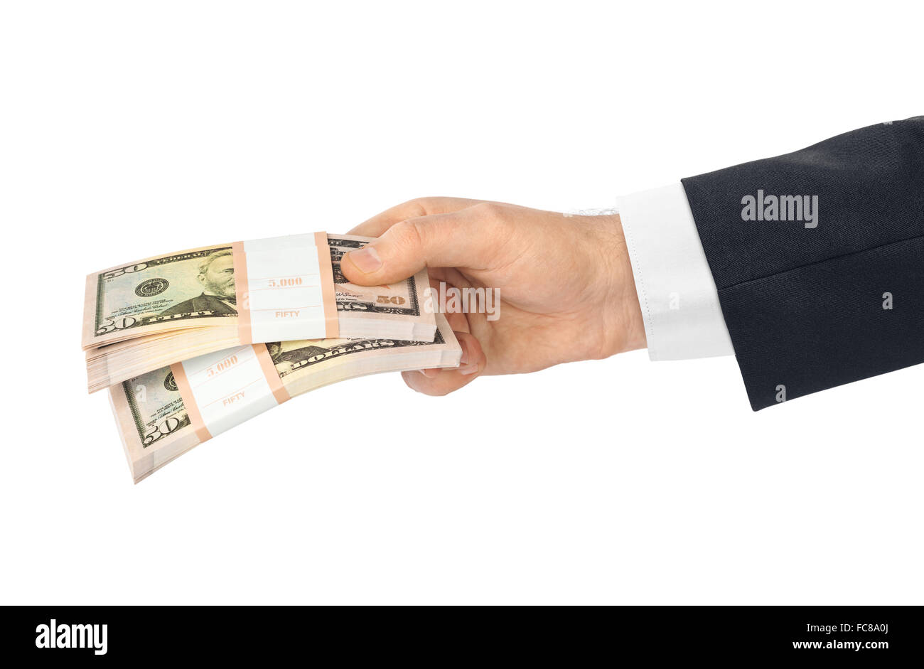 Hand with money Stock Photo - Alamy